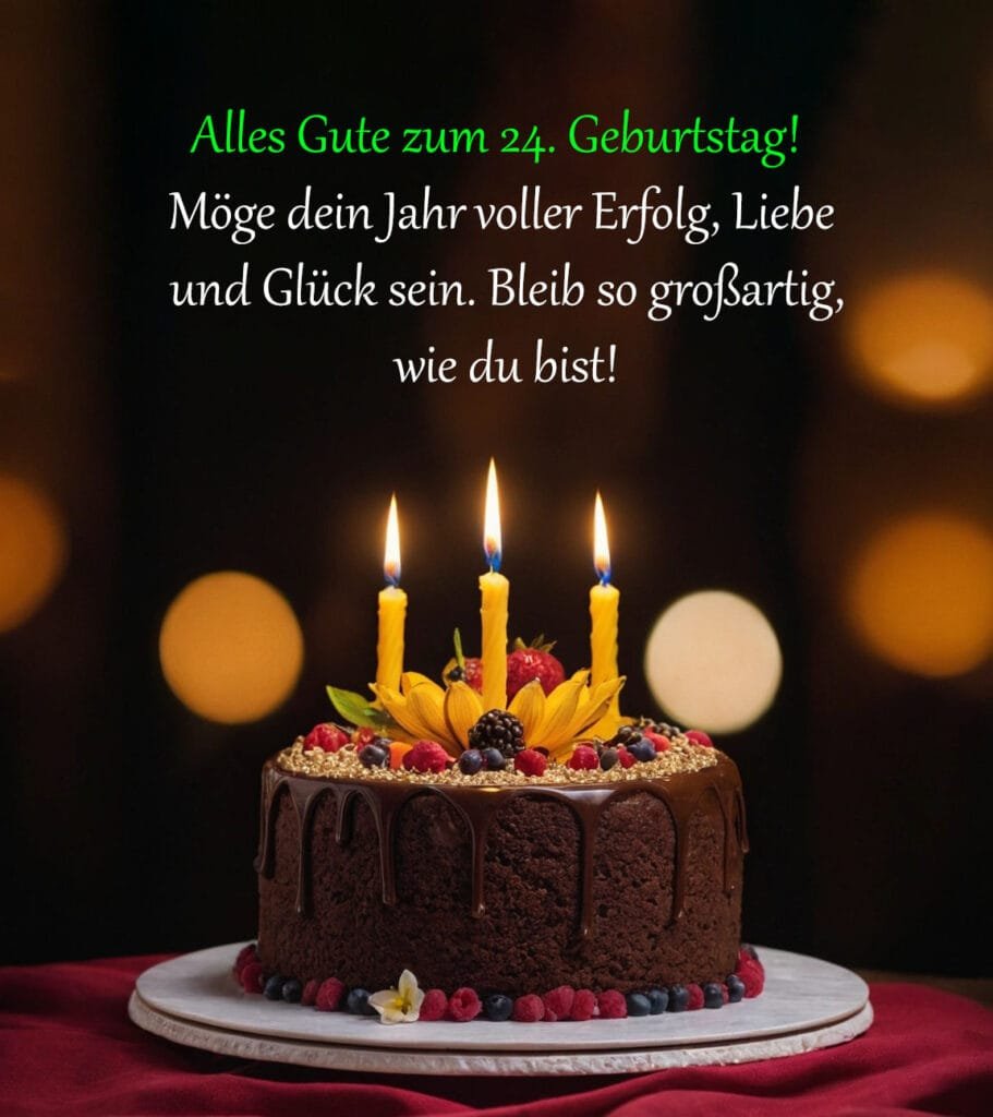 Elegantes Gluckwunsche Zum 24 Geburtstag Ebenbild